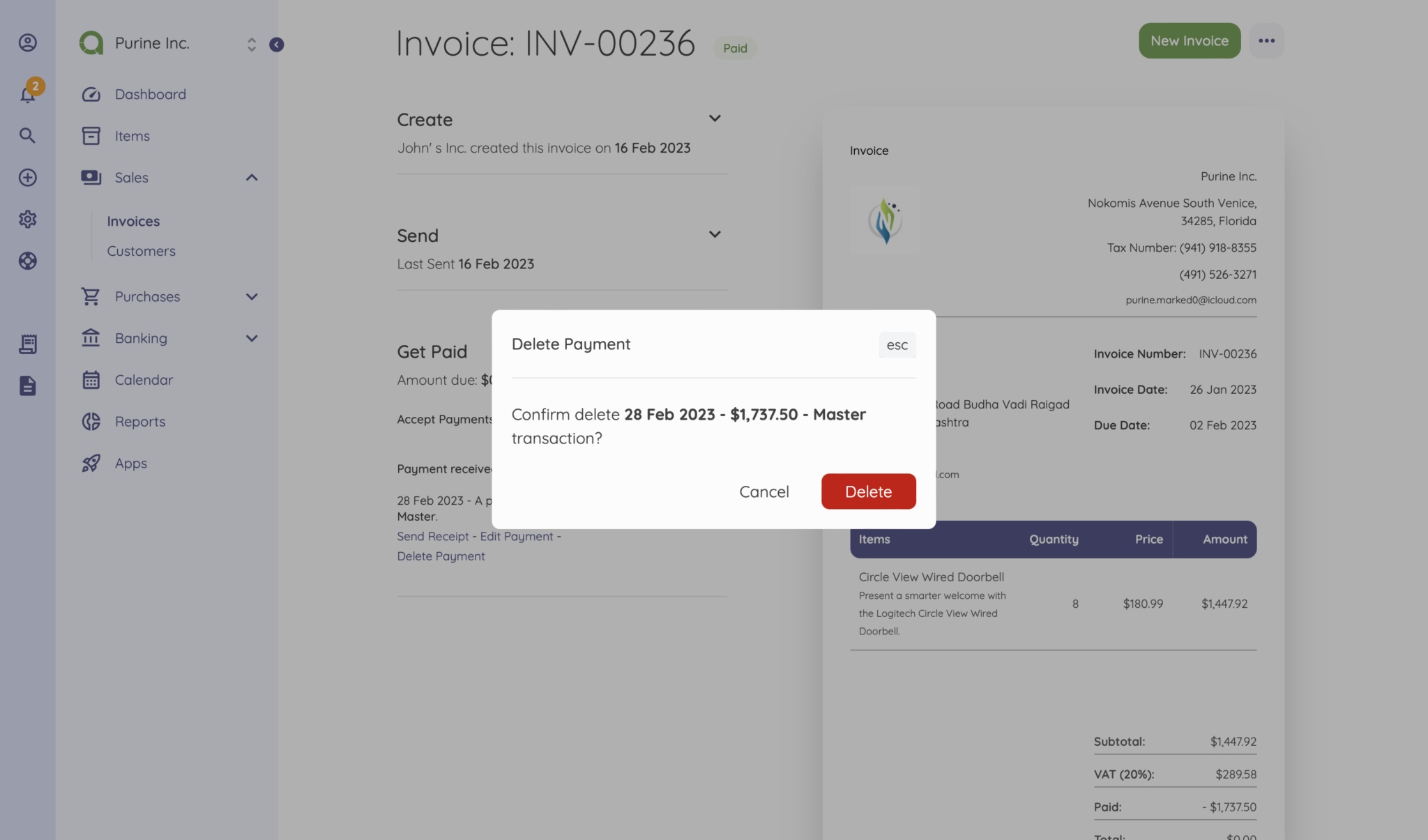 Adding Payment to an Invoice - Help Center - Akaunting