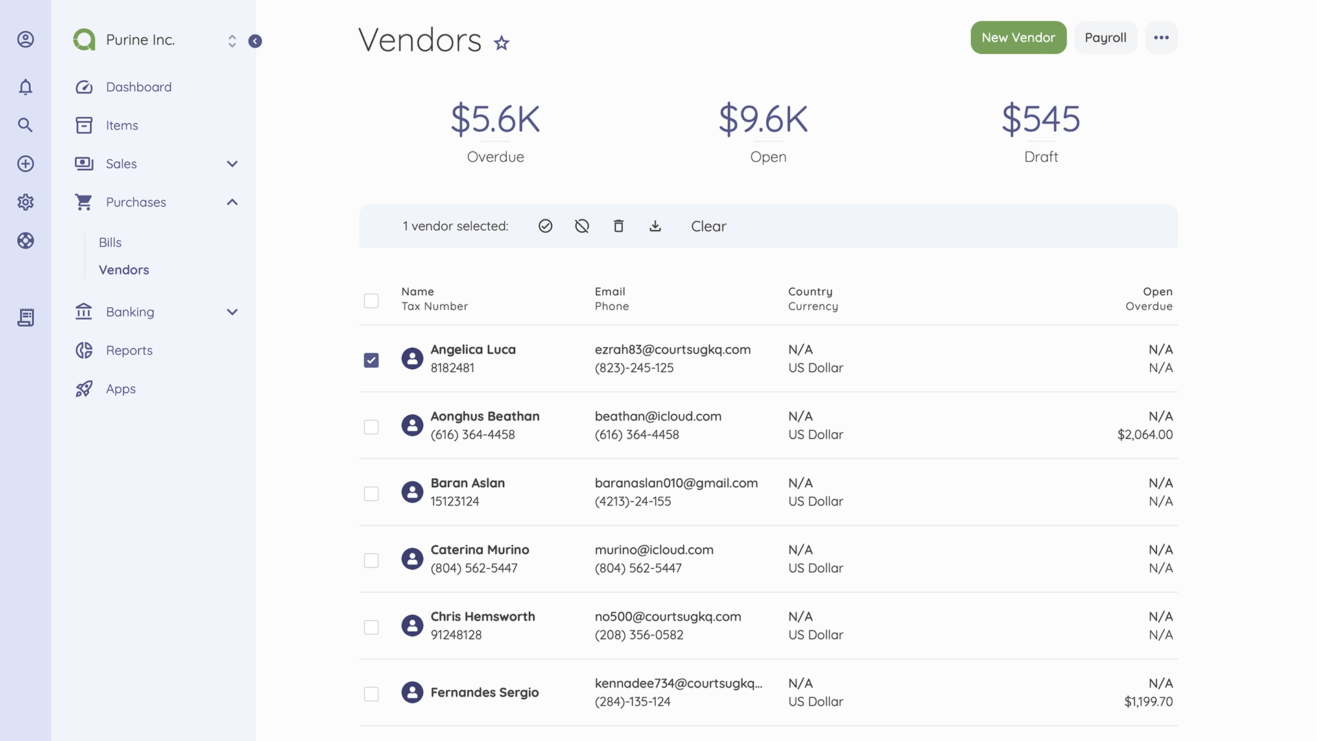 Managing Vendors - Help Center - Akaunting