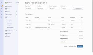 Reconciling Transactions - Help Center - Akaunting