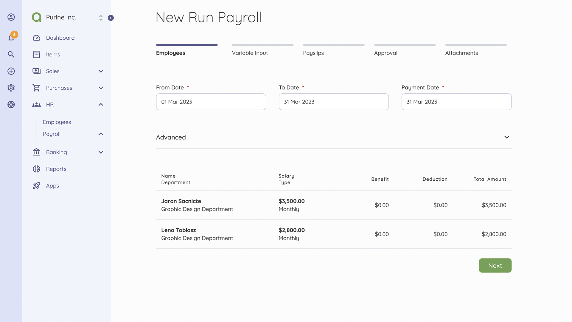 Running Payroll - Help Center - Akaunting