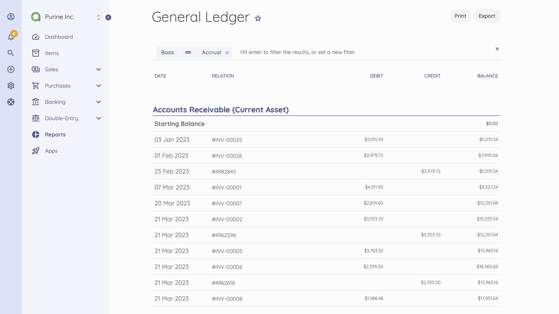 General Ledger Report - Help Center - Akaunting