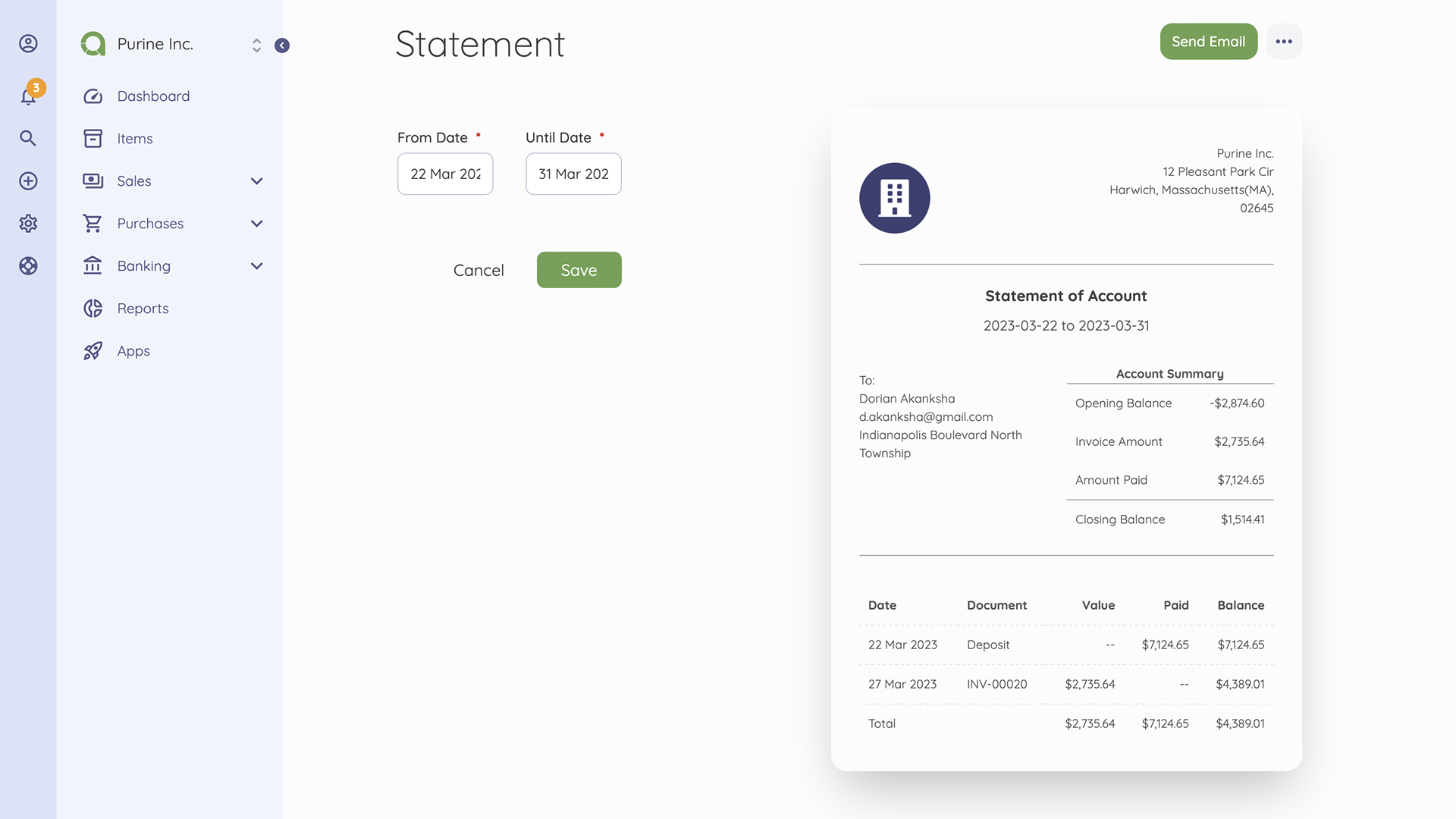 Customer Statement Report Help Center Akaunting