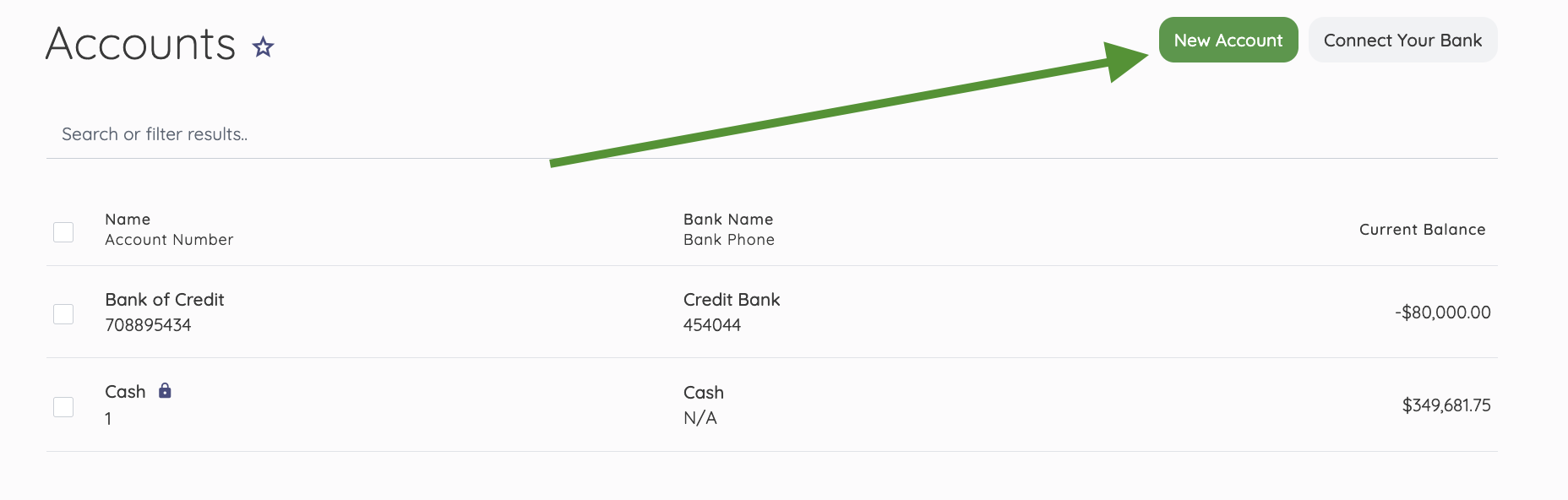 Creating New Account (Bank and Credit Card) - Help Center - Akaunting