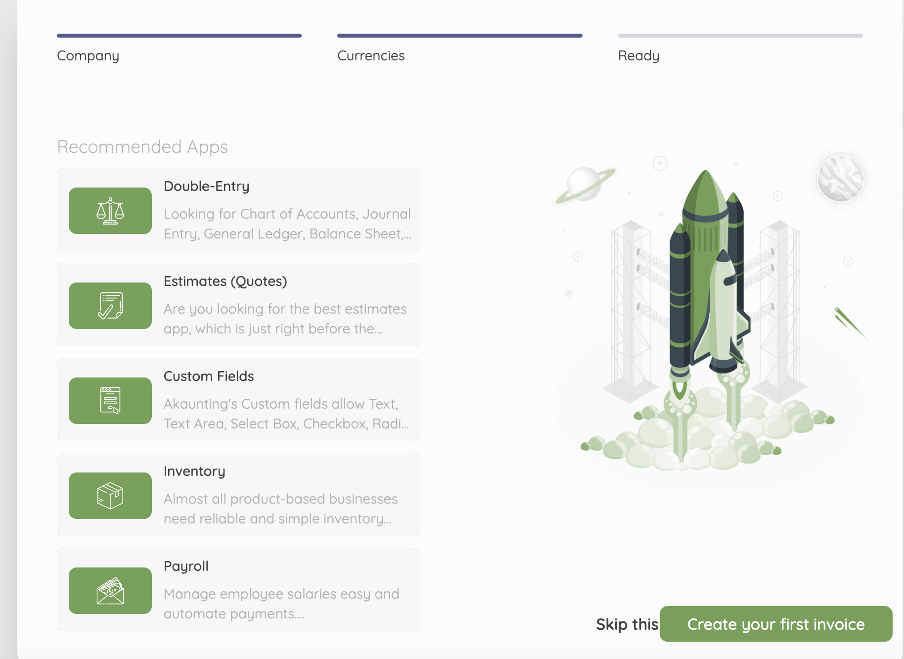Setting-Up Your Company - Help Center - Akaunting